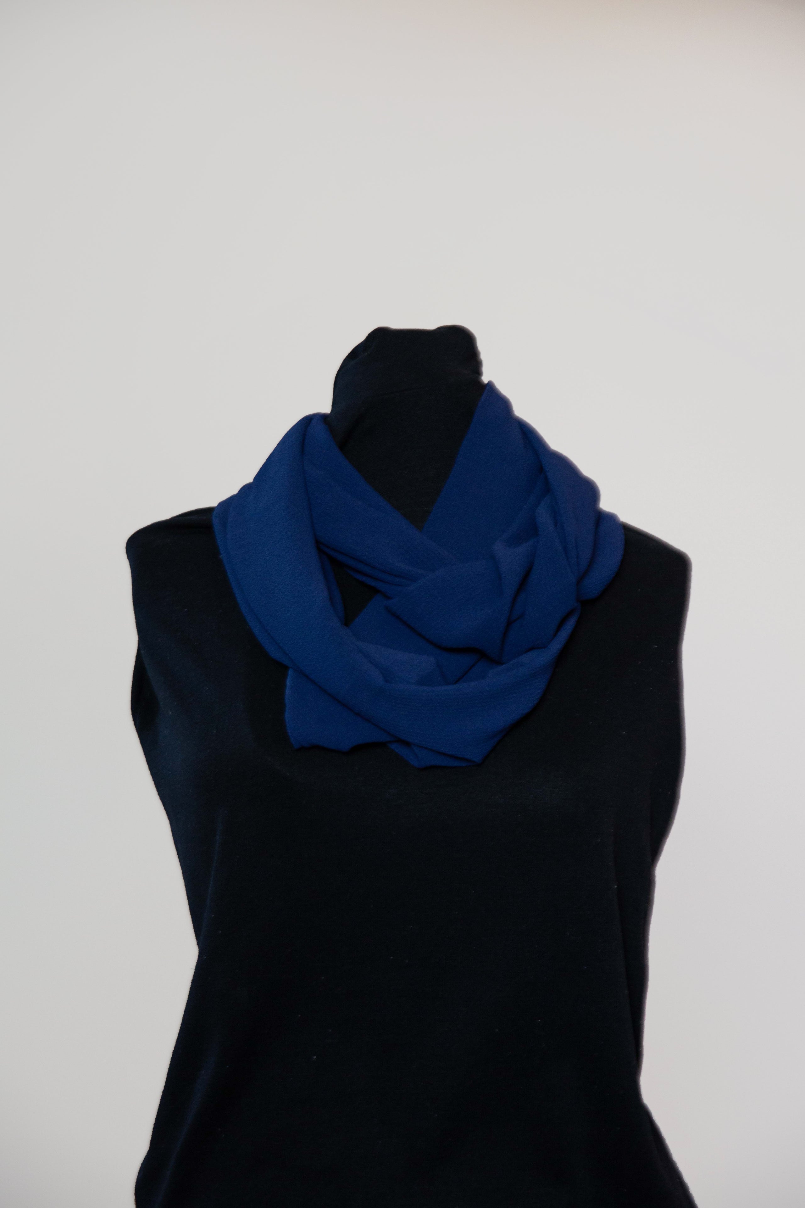 Navy Blue Infinity Scarf | Beautiful You Sewing